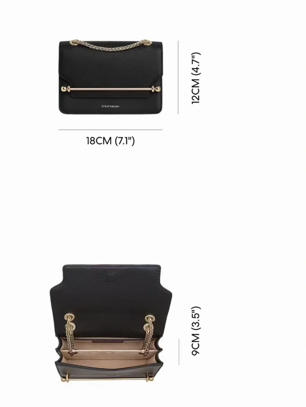 Strathberry | Bags | Strathberry Forest Green Mini Shoulder Bag With ...